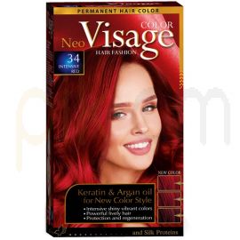 Մազի ներկ «Visage» №34 "Интенсивно красный"